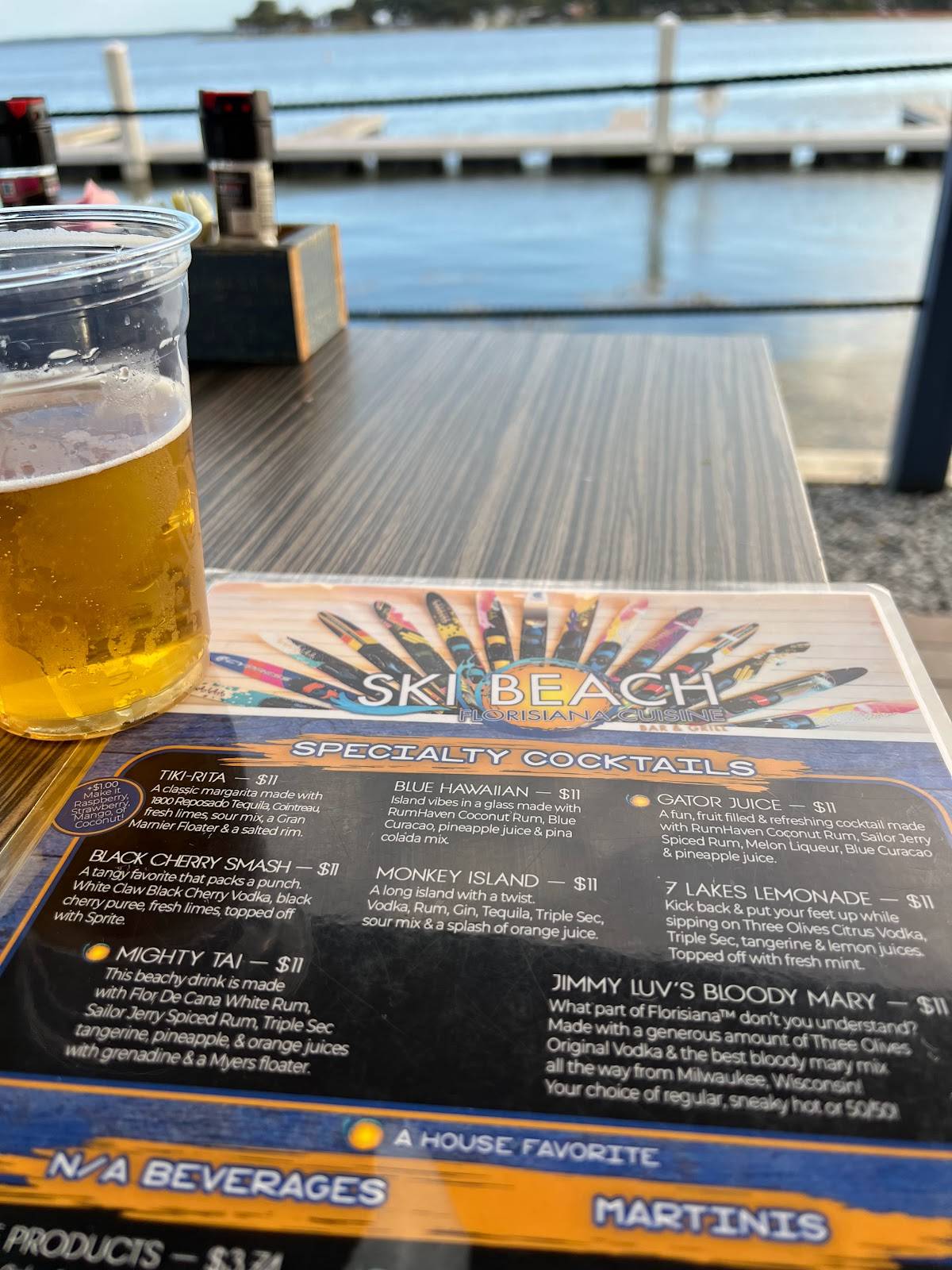 Menu at Ski Beach Bar and Grill, Leesburg
