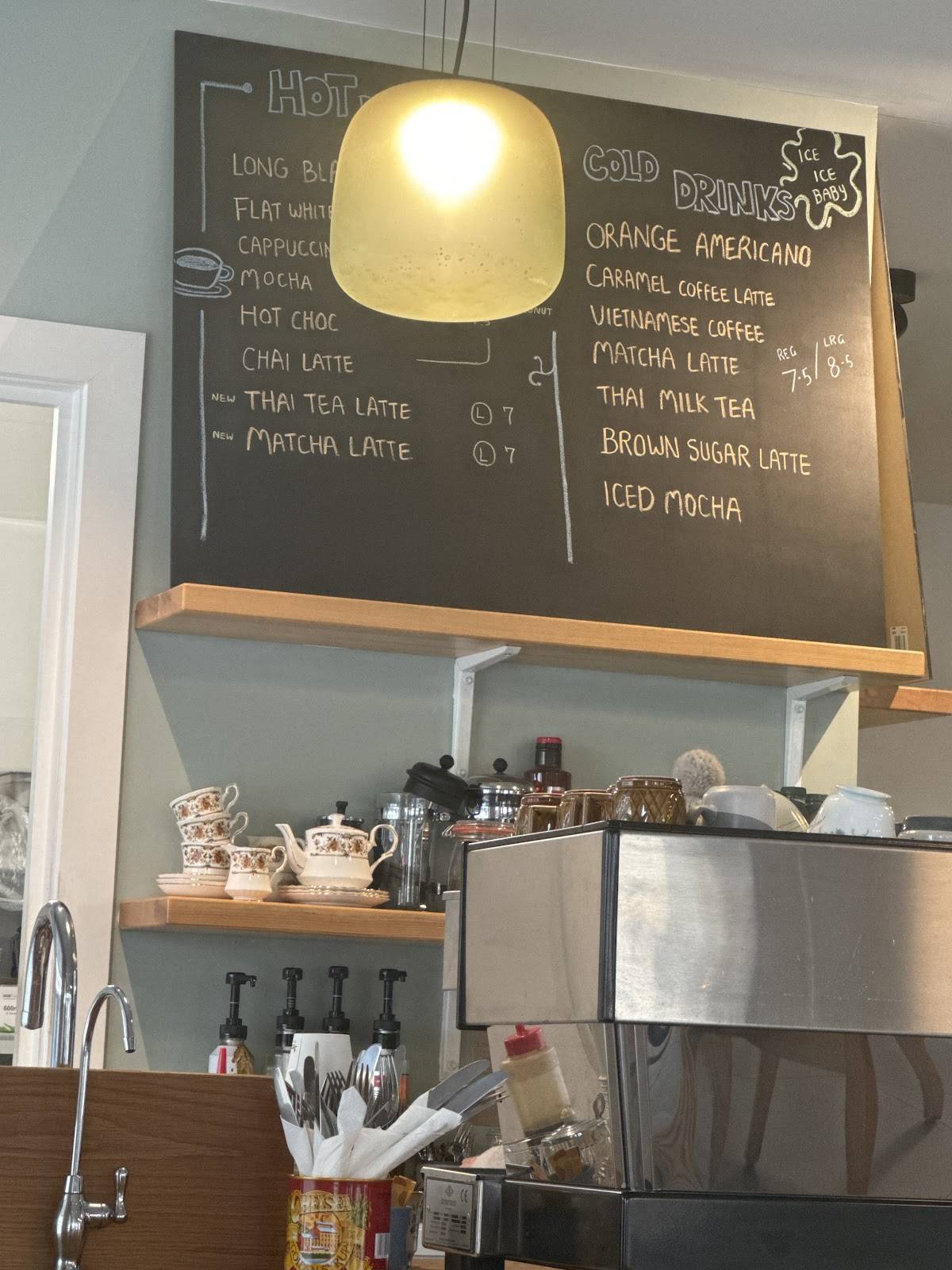 Menu at Little Yen's Food Truck cafe, Dunedin