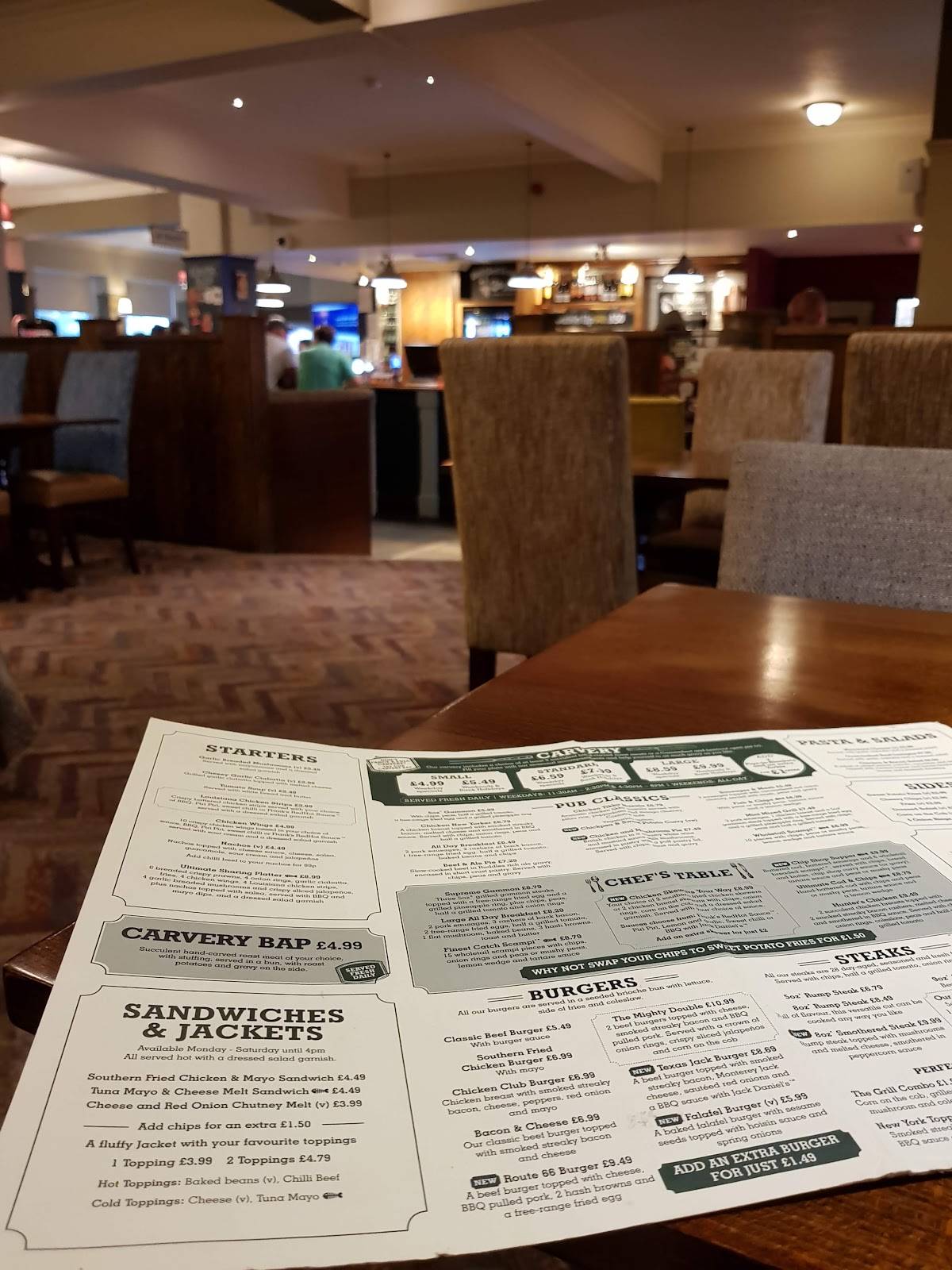 Menu at Beach - Pub & Carvery, Littleborough, Lake Side