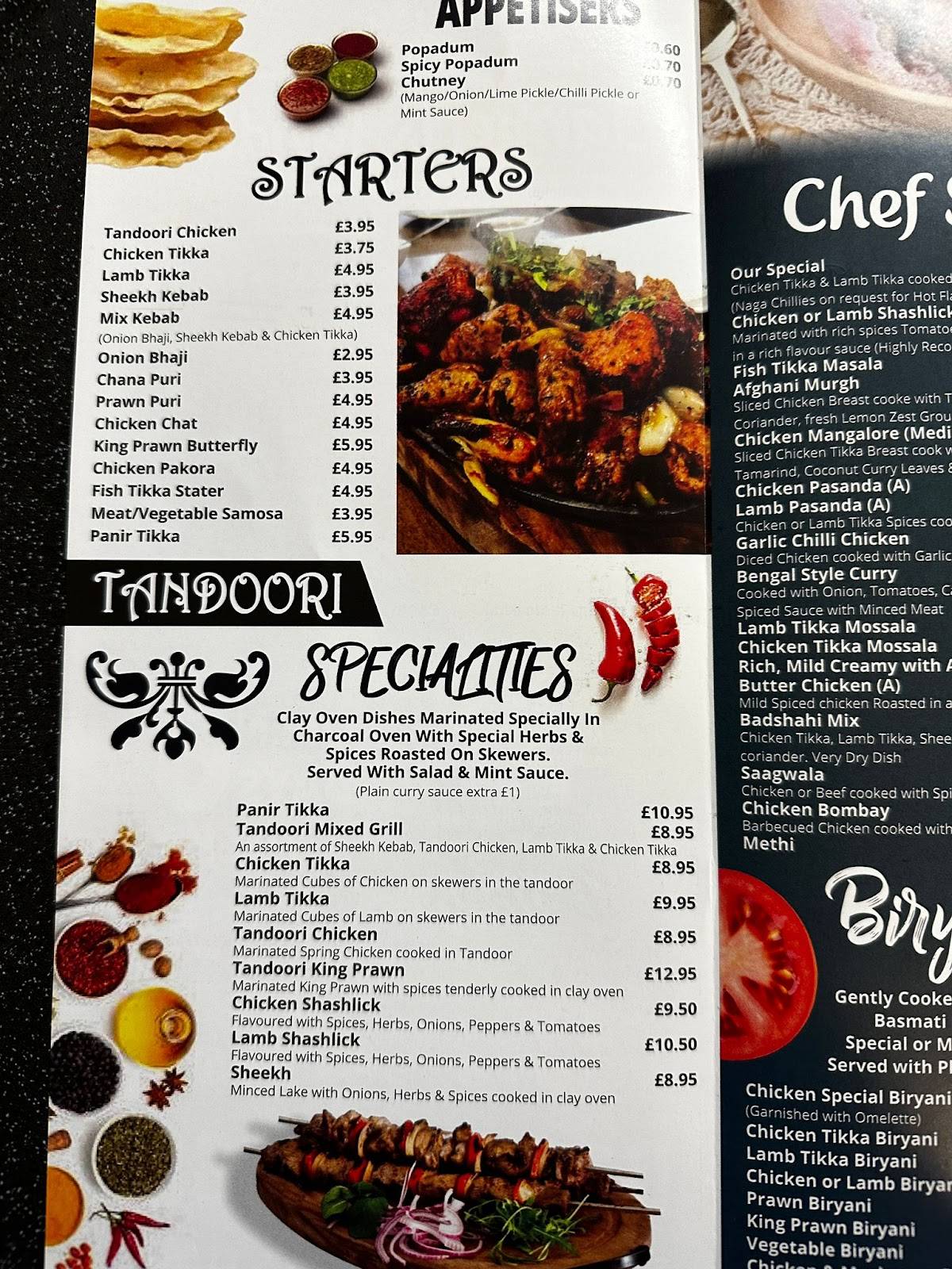 Menu at Llanberis Tandoori Indian Takeaway restaurant, Llanberis, 57 ...