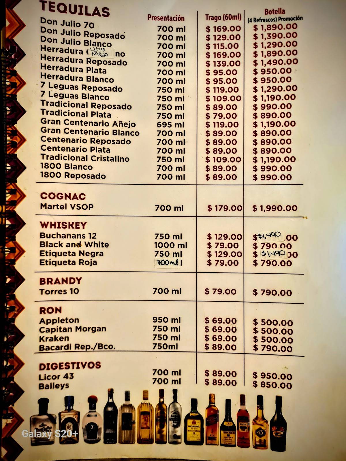 Carta del restaurante Lobos Grill, Zapopan, Prol. Mariano Otero 2800A