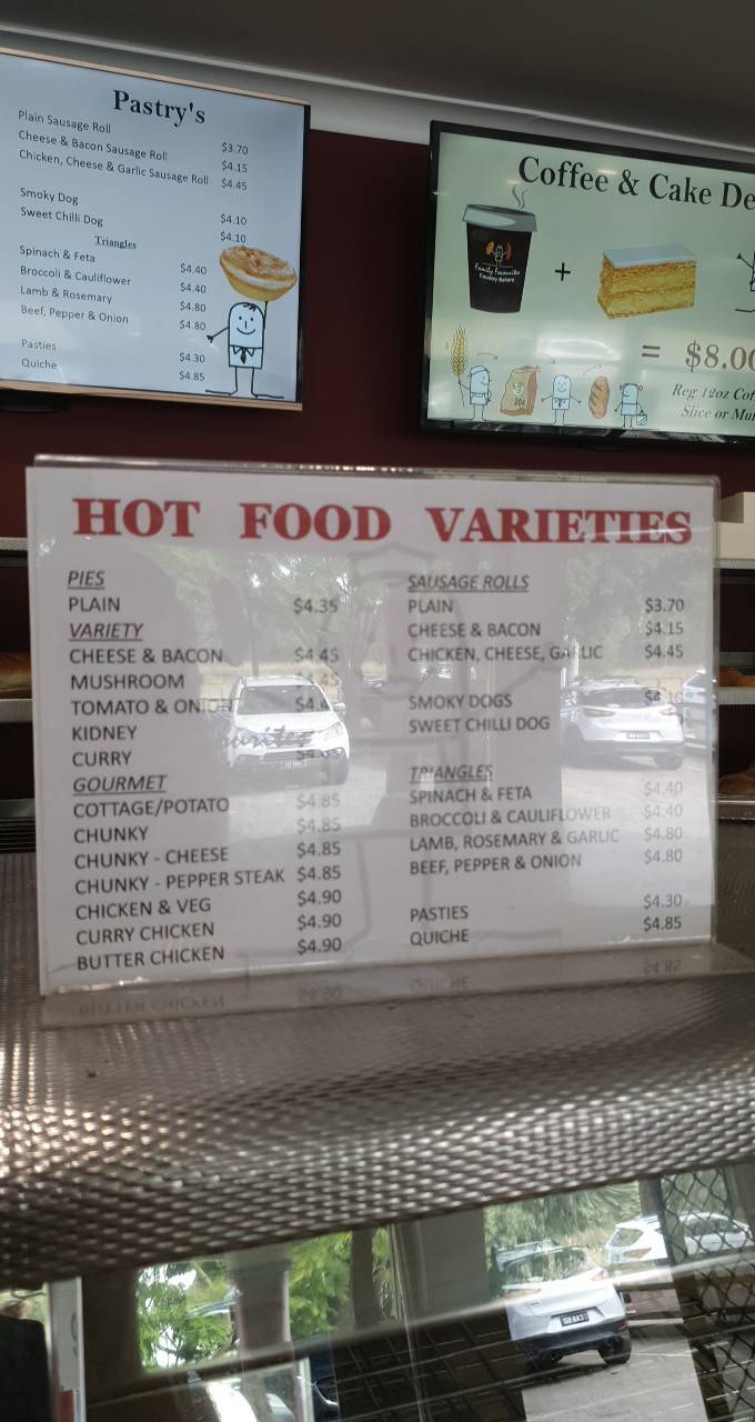 Menu at Logan Village Family Favourites Country Bakery, Logan Village ...