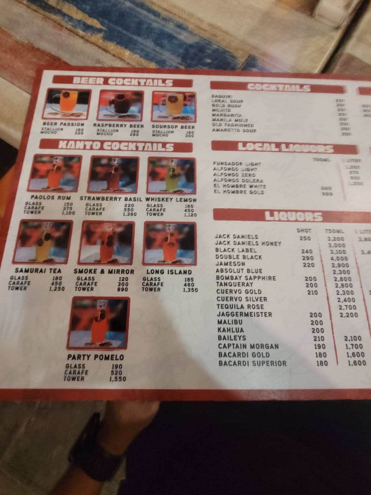 Menu at Lokal by Lōla pub & bar, Quezon City