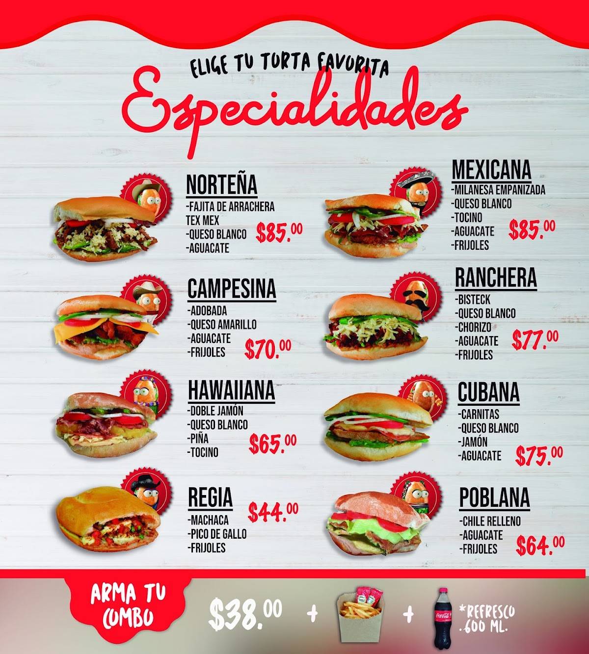Carta del restaurante Lonchería La Blanquita Suc. Triana, Torreón