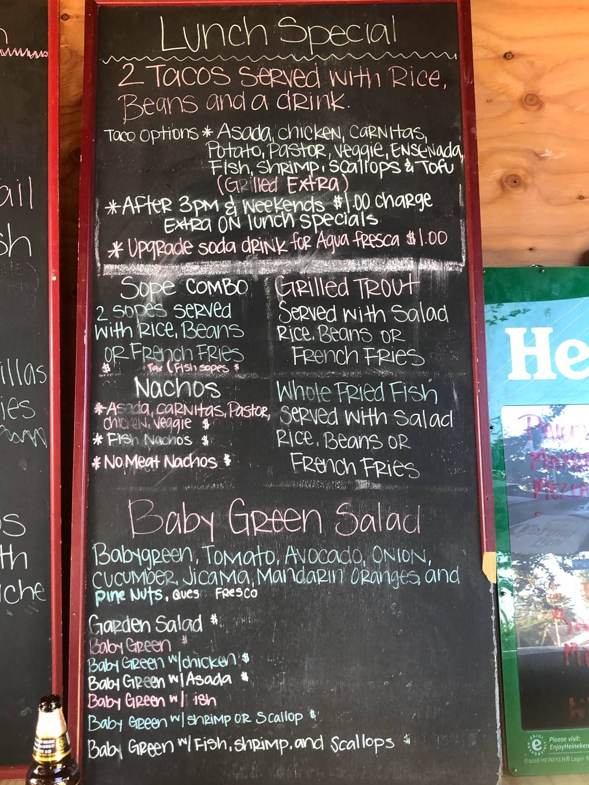 Menu at Señor Fish pub & bar, Los Angeles, Eagle Rock Blvd