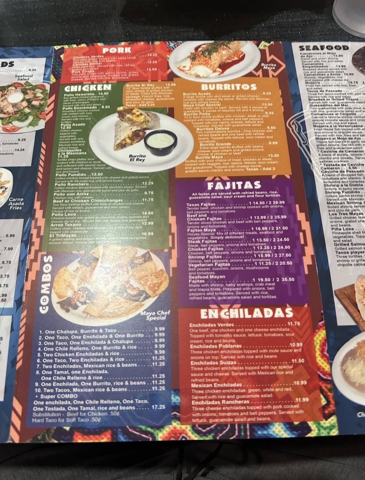 Menu at Los Mayas Mexican Grill Taylors restaurant, Greer