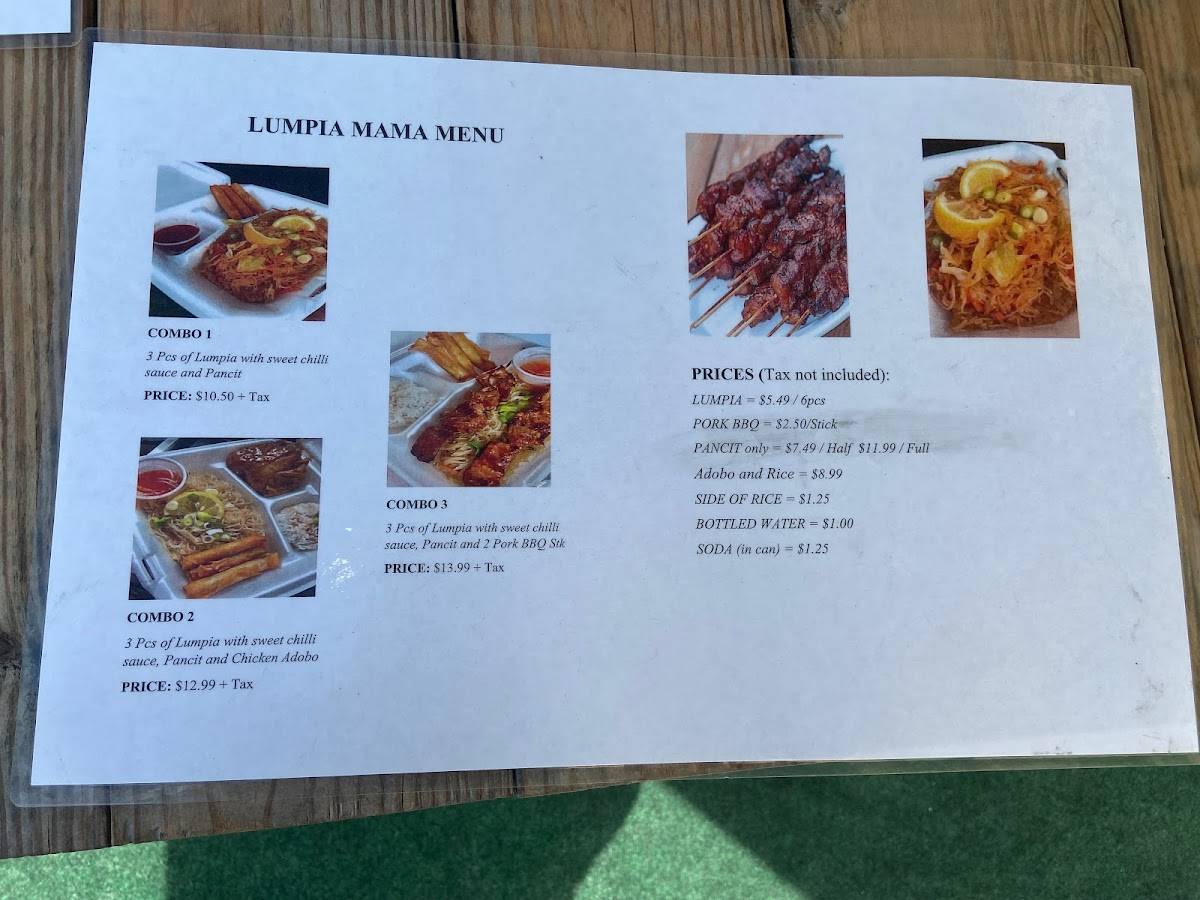 Menu at Lumpia Mama LLC restaurant, Navarre