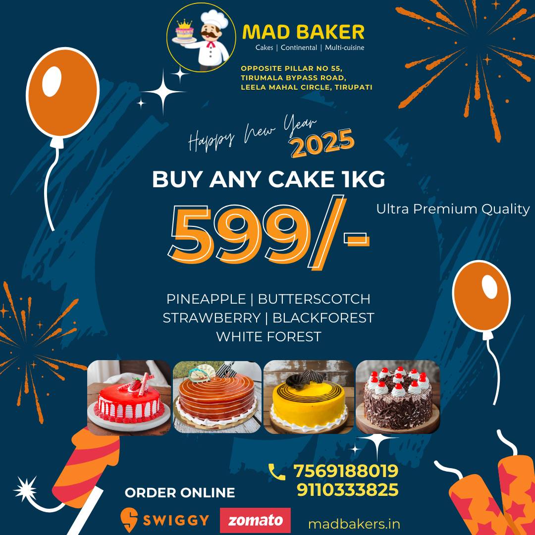 Menu at MAD BAKER, Tirupati