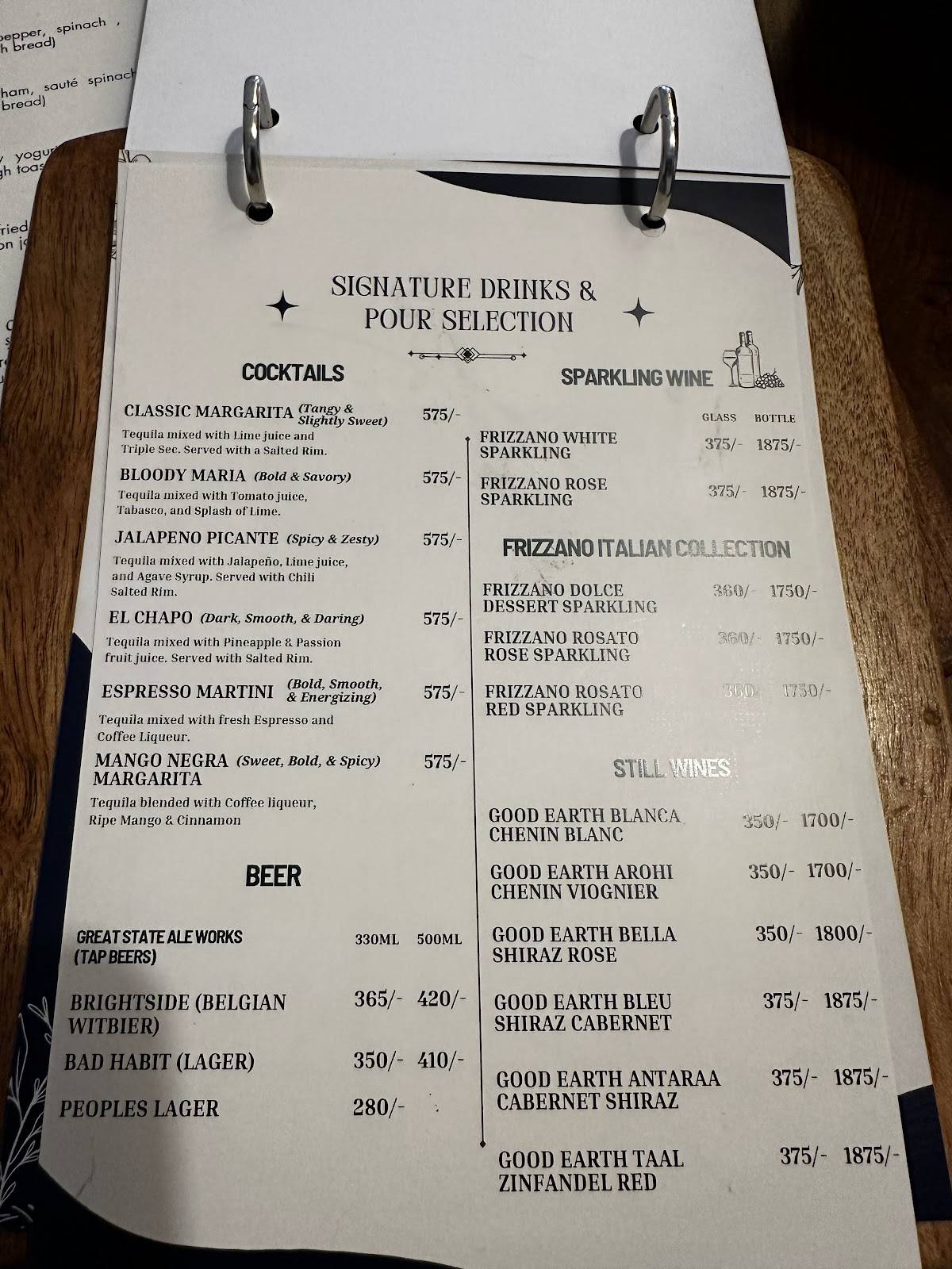 Menu at MAZI - Coffee Bar Kitchen, Mumbai