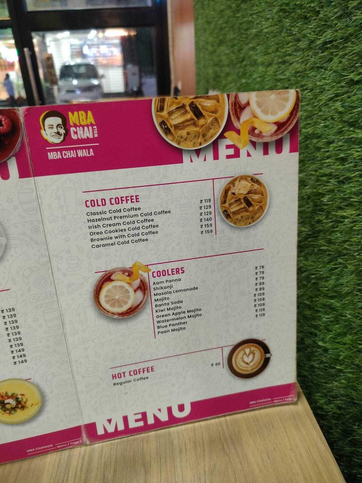 Menu at MBA CHAI WALA, Muzaffarpur