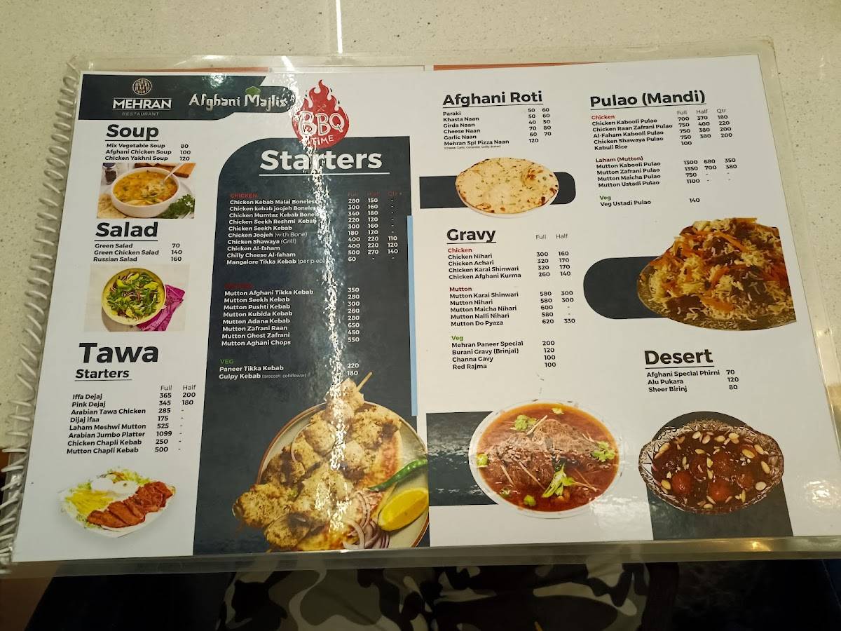 Menu at MEHRAN RESTAURANT, Moodbidri