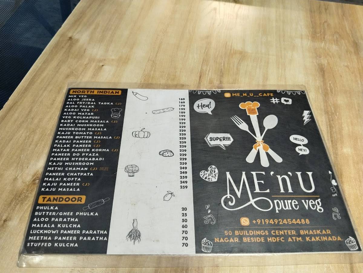 Menu at MEnU PURE VEG RESTAURANT, Kakinada