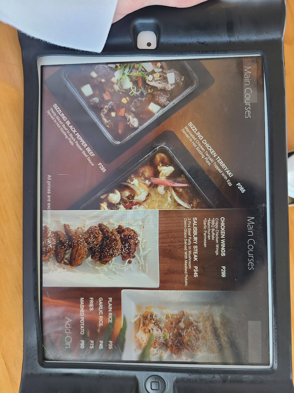 Menu at MIST restaurant, Panglao, Anos Fonacier Circumferential Rd