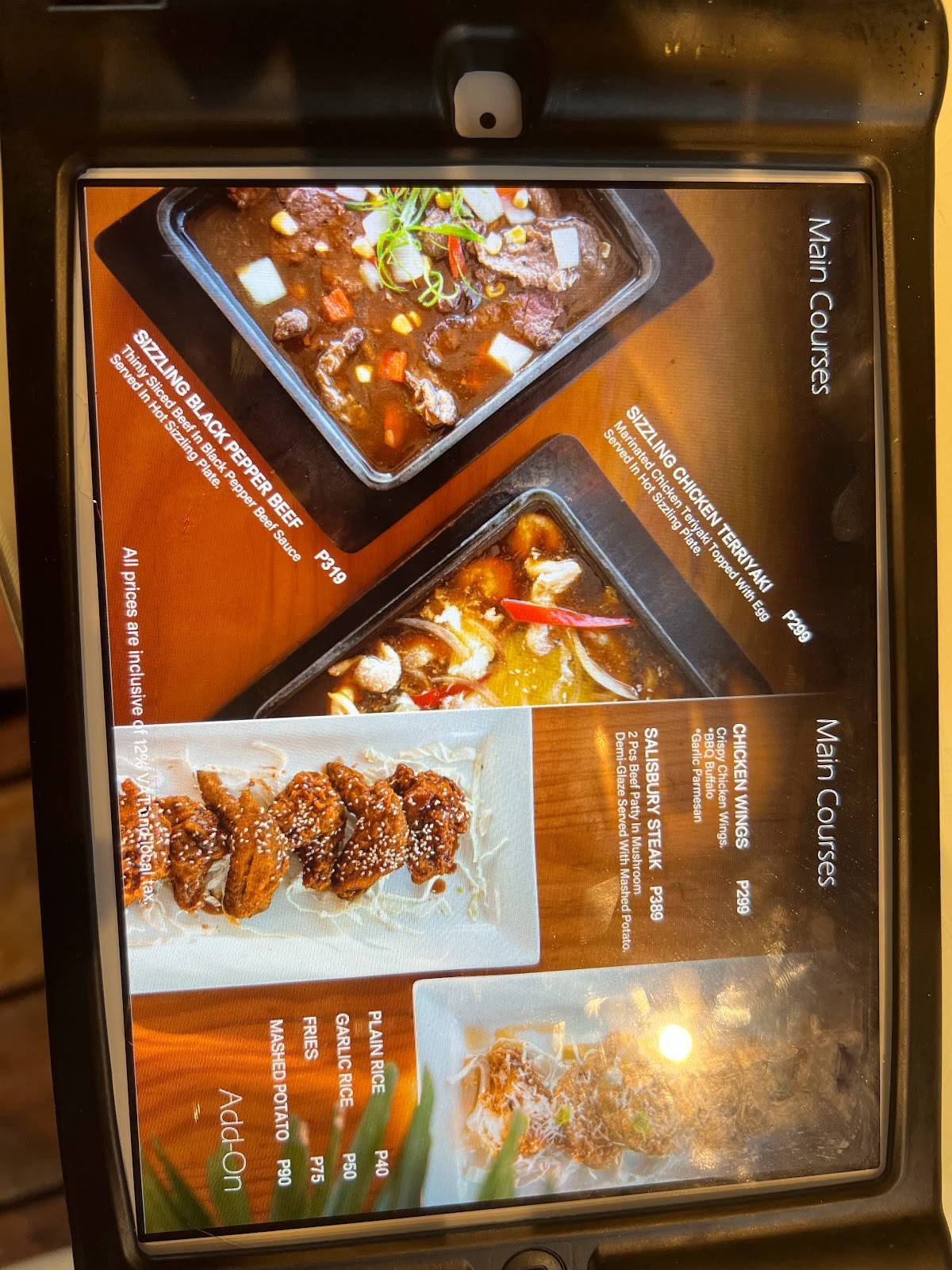Menu at MIST restaurant, Panglao, Anos Fonacier Circumferential Rd