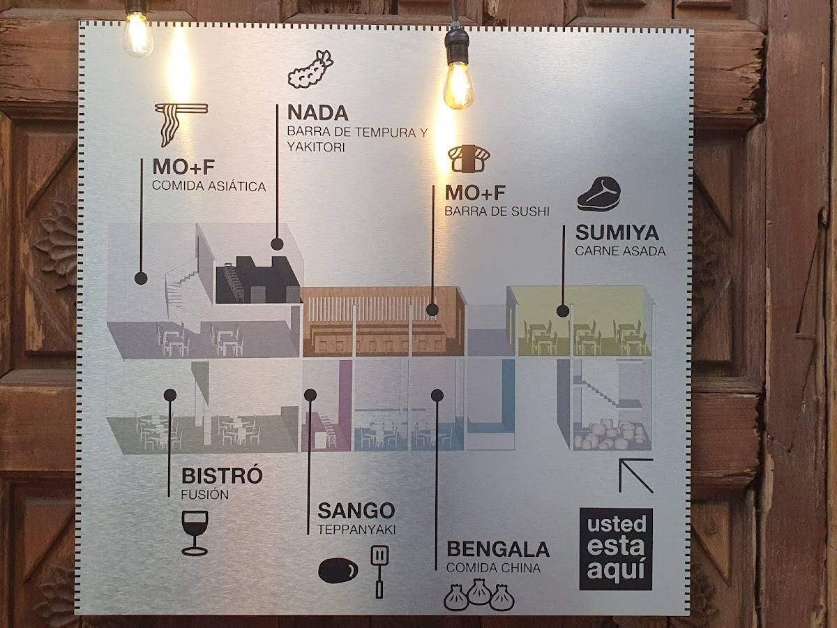 Carta del restaurante MO+F, Ciudad del México