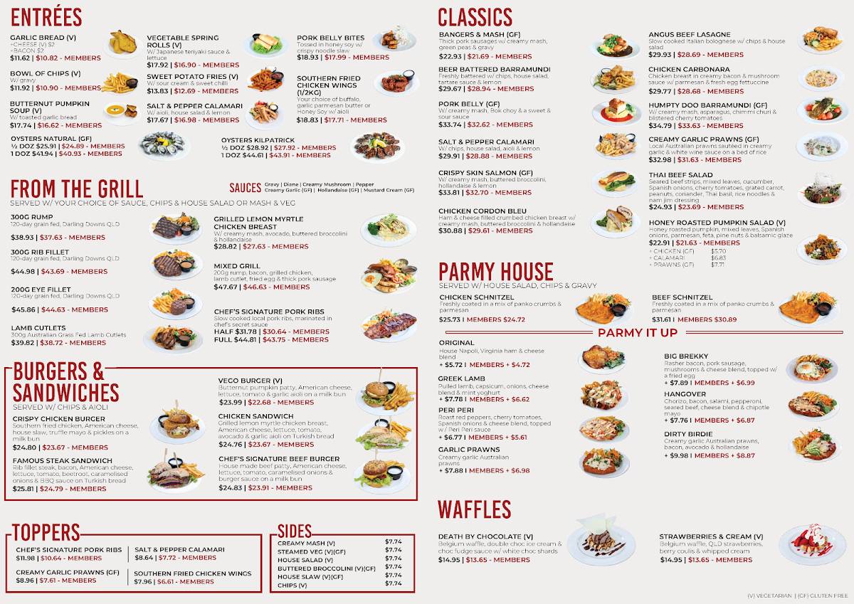 Menu at Mackay Central Tavern pub & bar, Mackay