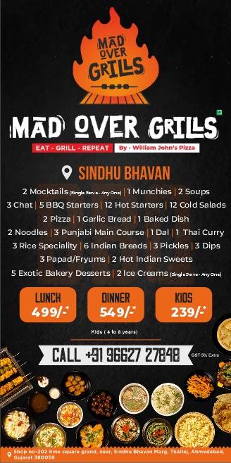 Menu at Mad Over Grills (SBR) Banquet & Restaurant, Ahmedabad