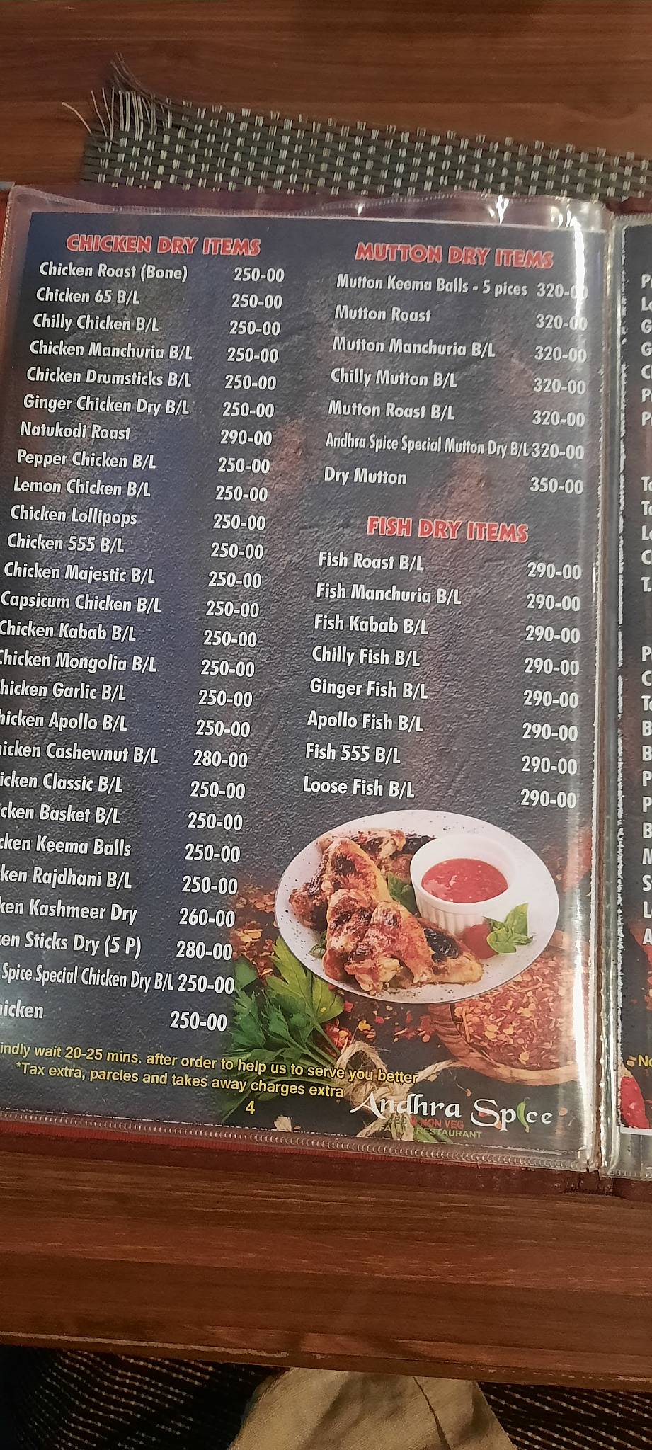 Menu at Andhra Spice Veg & Non Veg Family Restaurant, Madanapalle