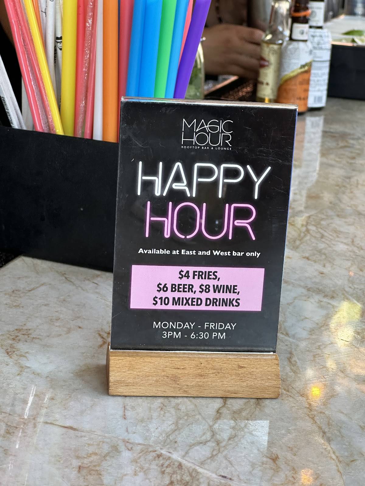 Menu at Magic Hour Rooftop Bar & Lounge, West New York