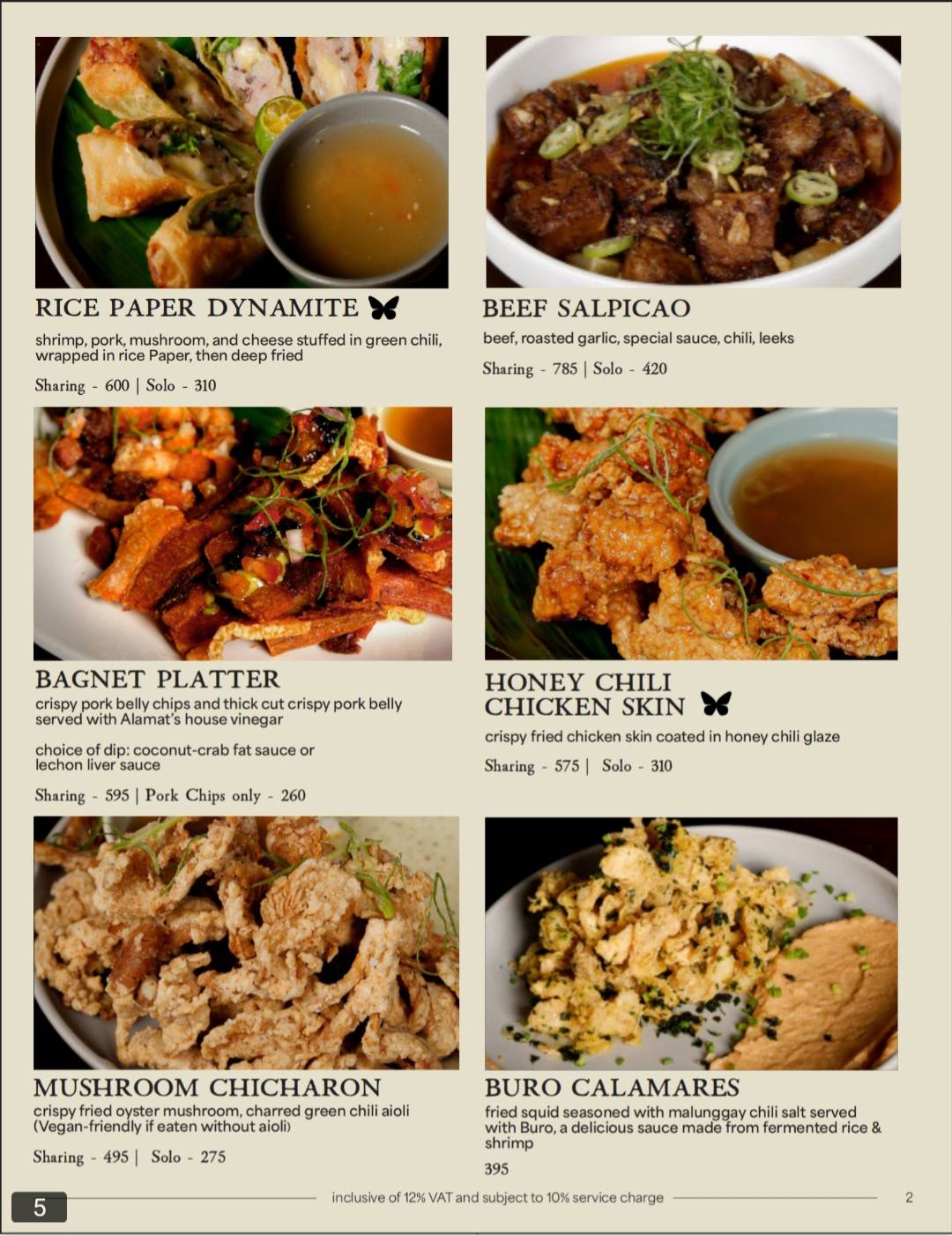 Menu at Alamat Filipino Cuisine restaurant, Makati