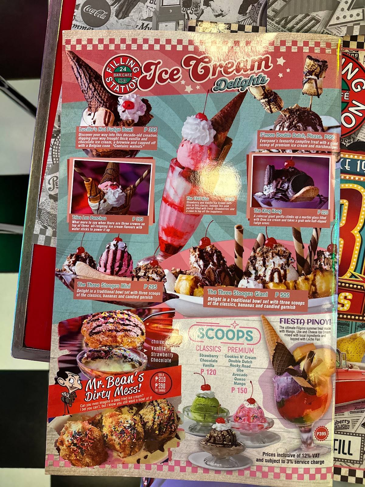 Menu at Filling Station Bar And Cafe, Makati, P Burgos