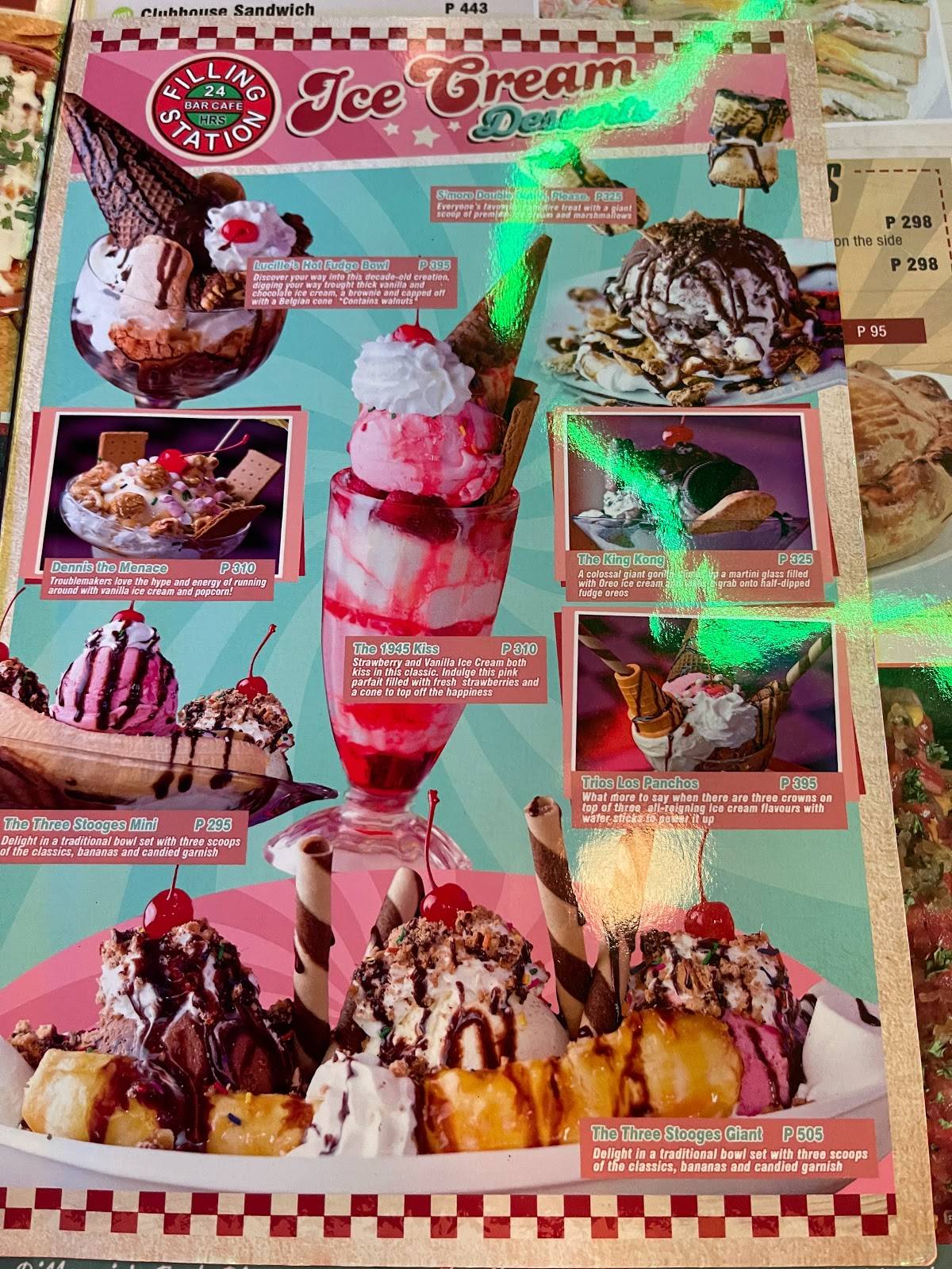 Menu at Filling Station Bar And Cafe, Makati, P Burgos