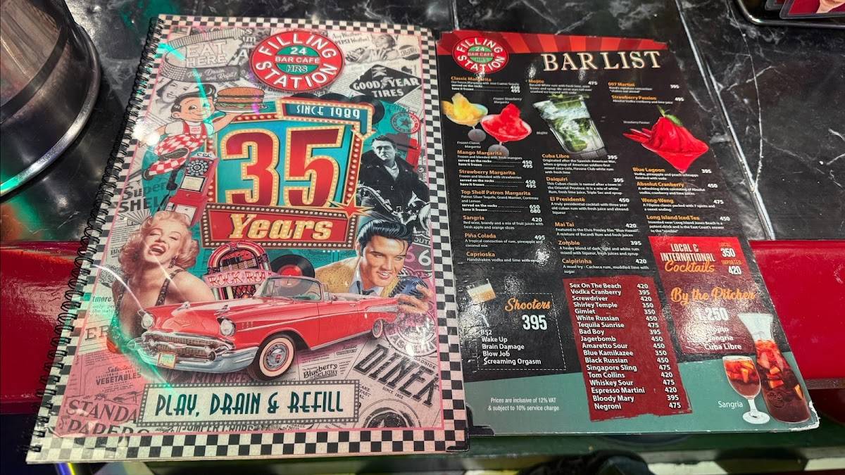 Menu at Filling Station Bar And Cafe, Makati, P Burgos St