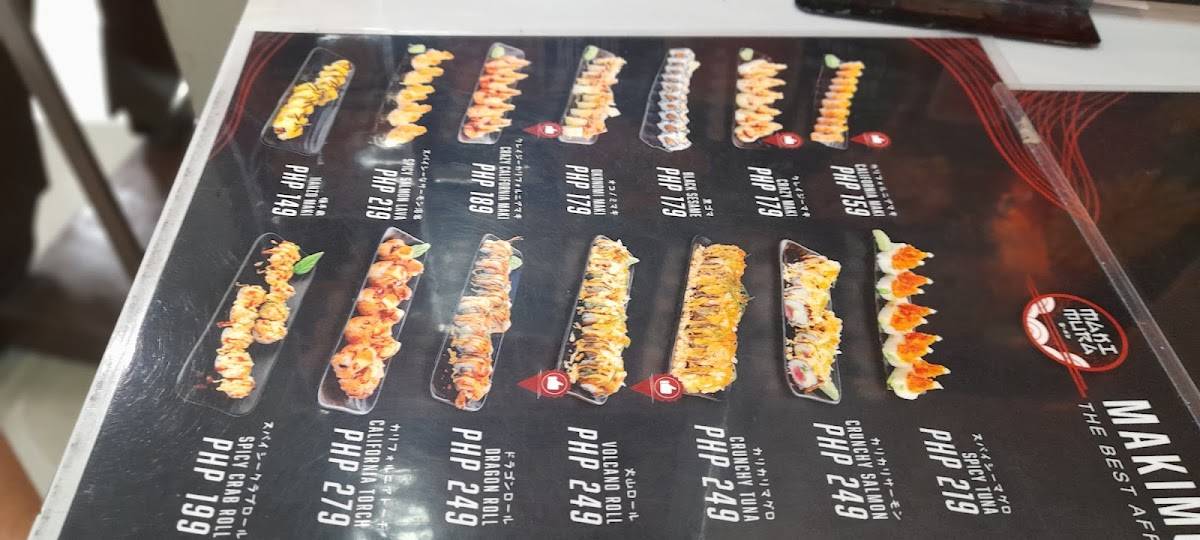 Menu at Makimura Ramen Bar - SM City Clark, Angeles