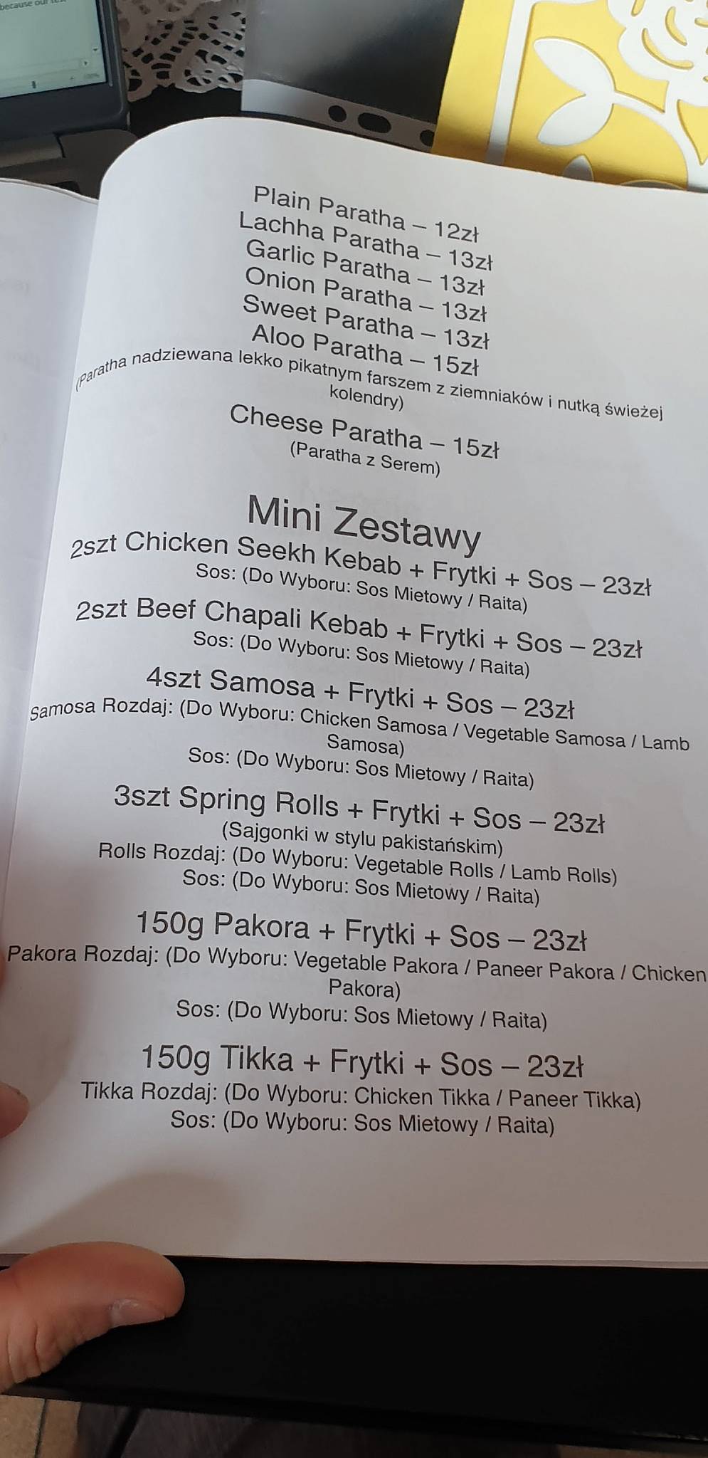 Menu at Mama Kitchen restaurant, Pabianice