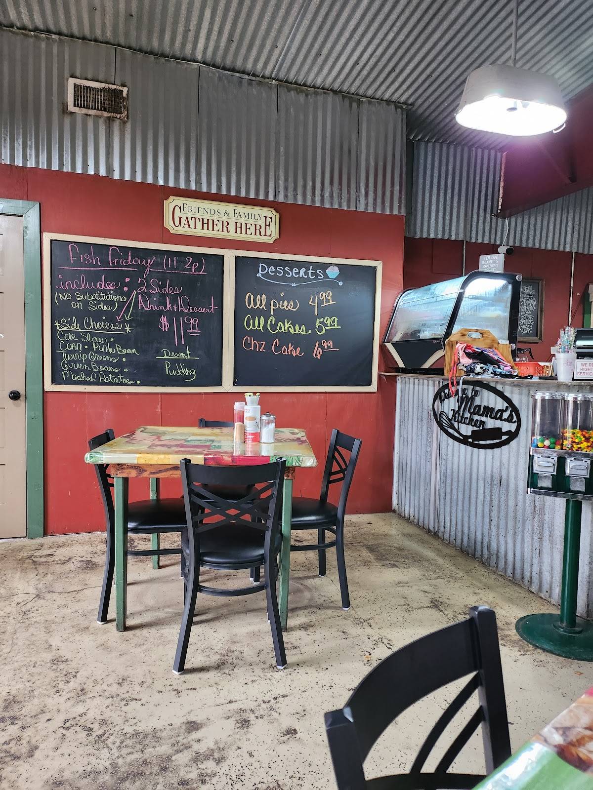 Menu at Mama's Kitchen restaurant, Somerville, TX-36 S