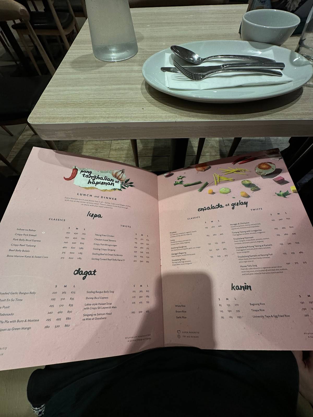 Menu at Manam Cafe Megamall, Mandaluyong, 3/F Mega Fashion Hall