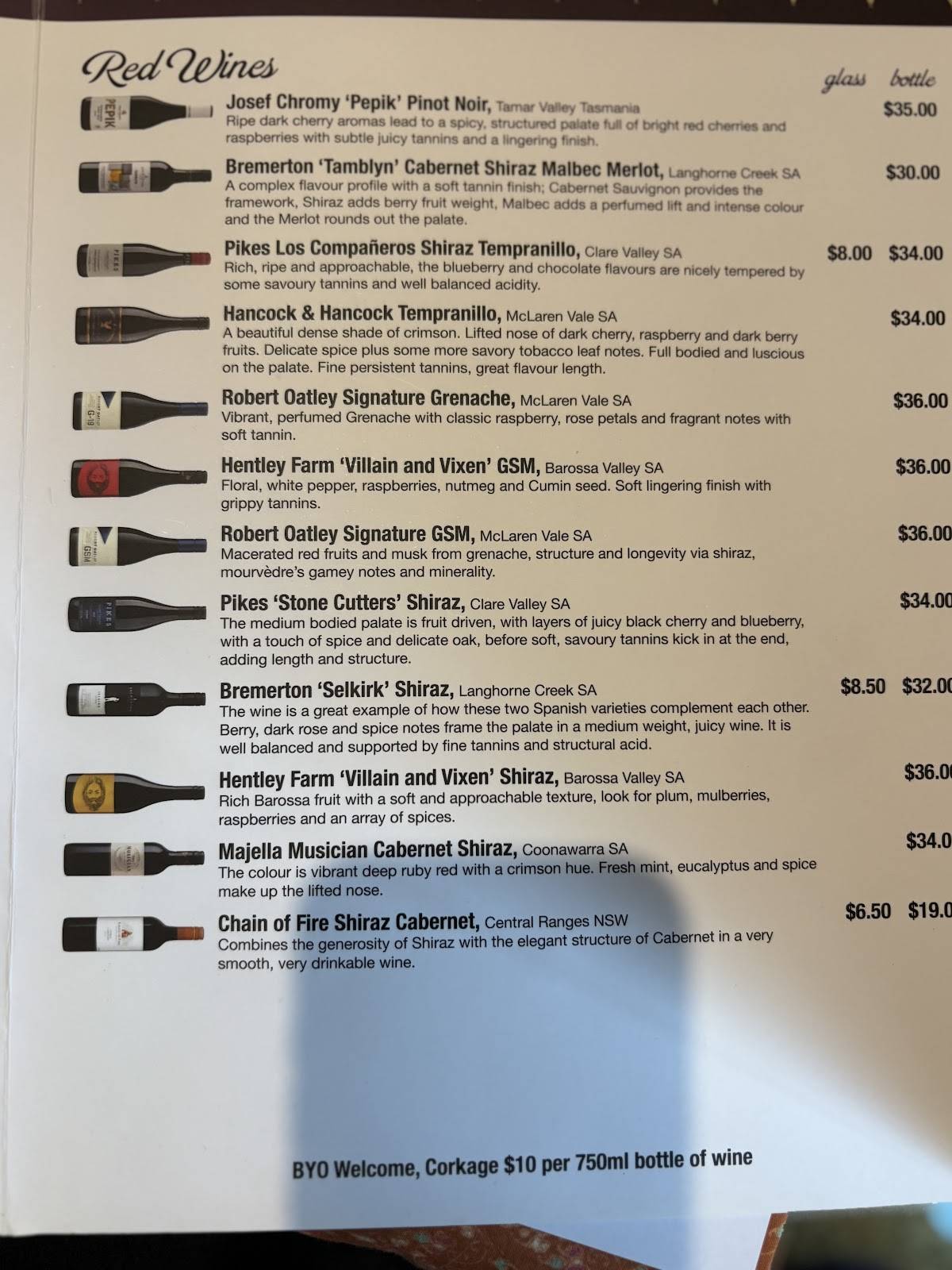 Menu at Manee Siam Thai Restaurant, Goodwood