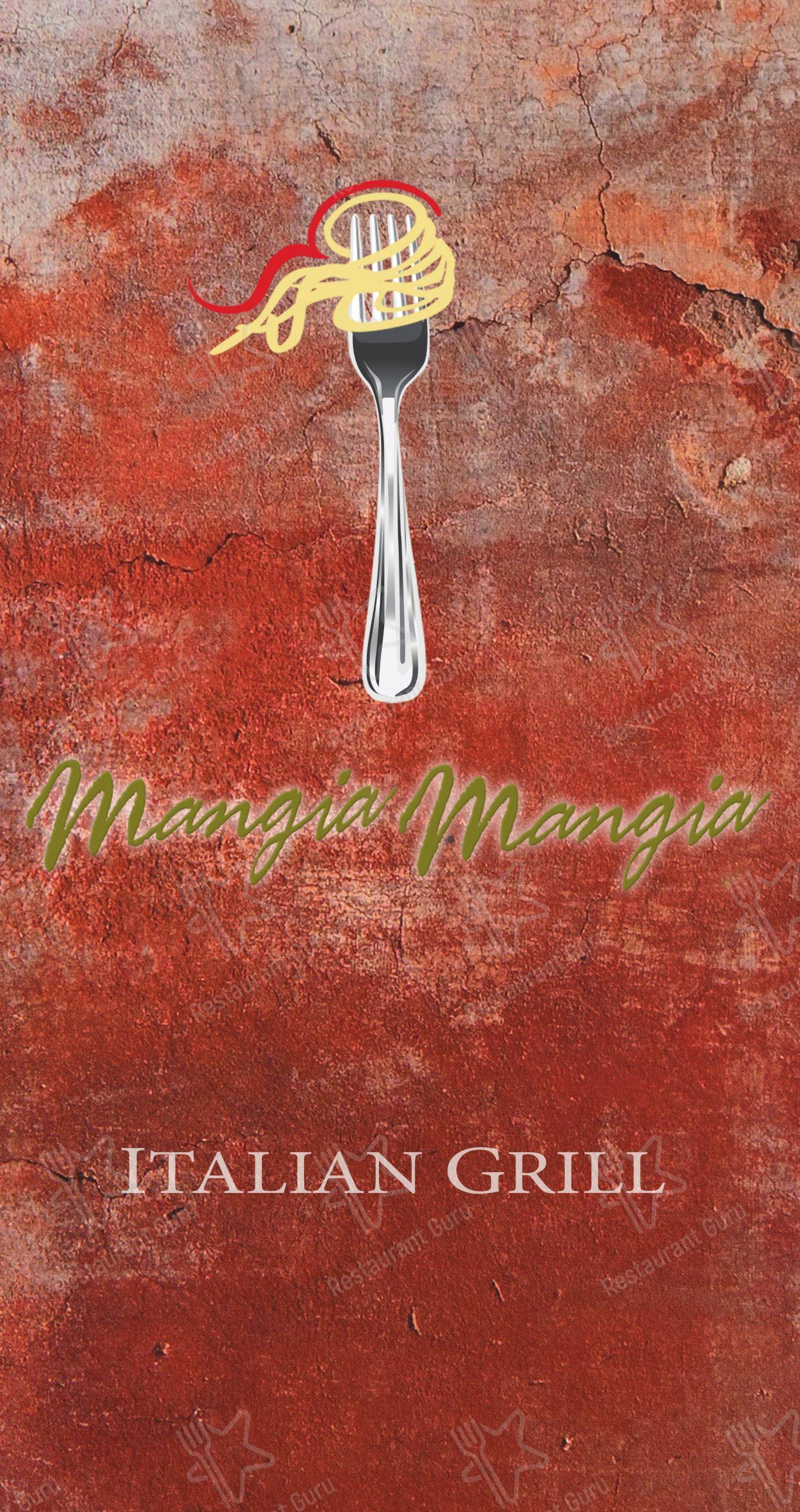 Menu at Mangia Mangia Hershey PA restaurant, Hershey, Elizabethtown Rd