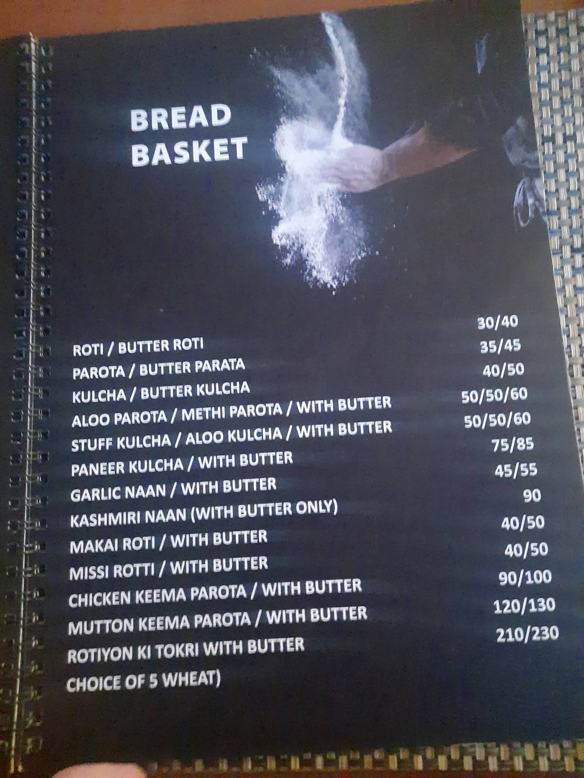 Menu at The Tawa Punjab - Manipal, Manipal