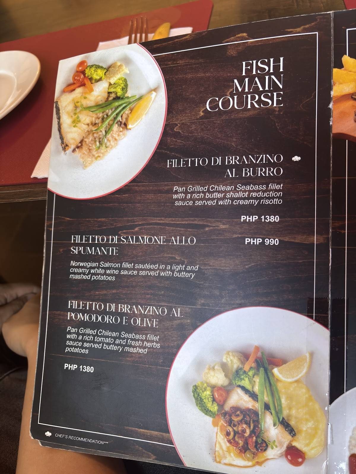 Menu at Mario Mio restaurant, Silang, 5XV7+3HF