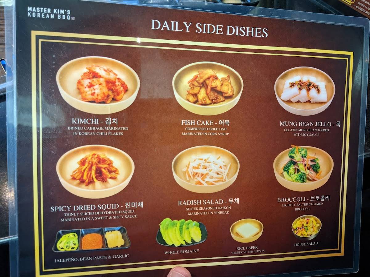 Menu at Master Kim’s Korean BBQ, Las Vegas, S Durango Dr #100