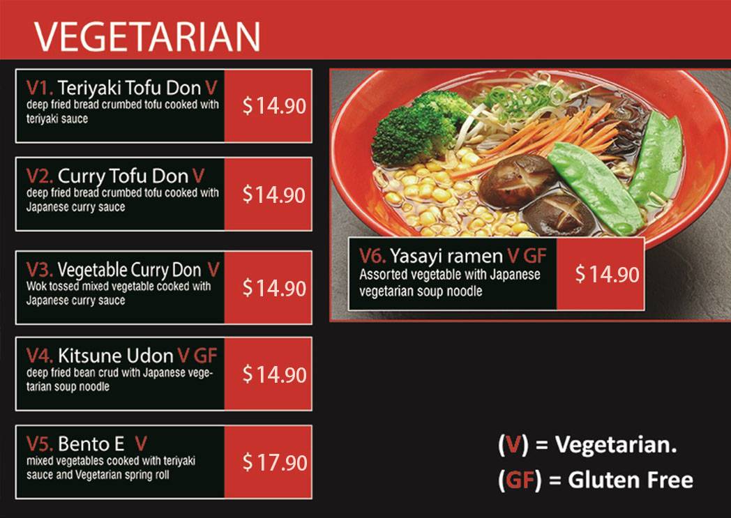 Menu at Master Panda Sushi restaurant, Hallam