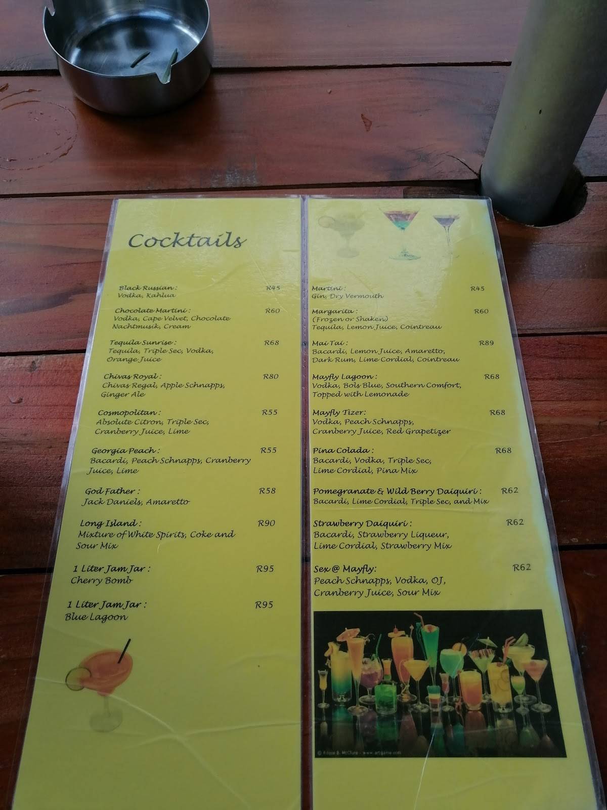Speisekarte von Mayfly Restaurant & Cocktail Lounge, Dullstroom