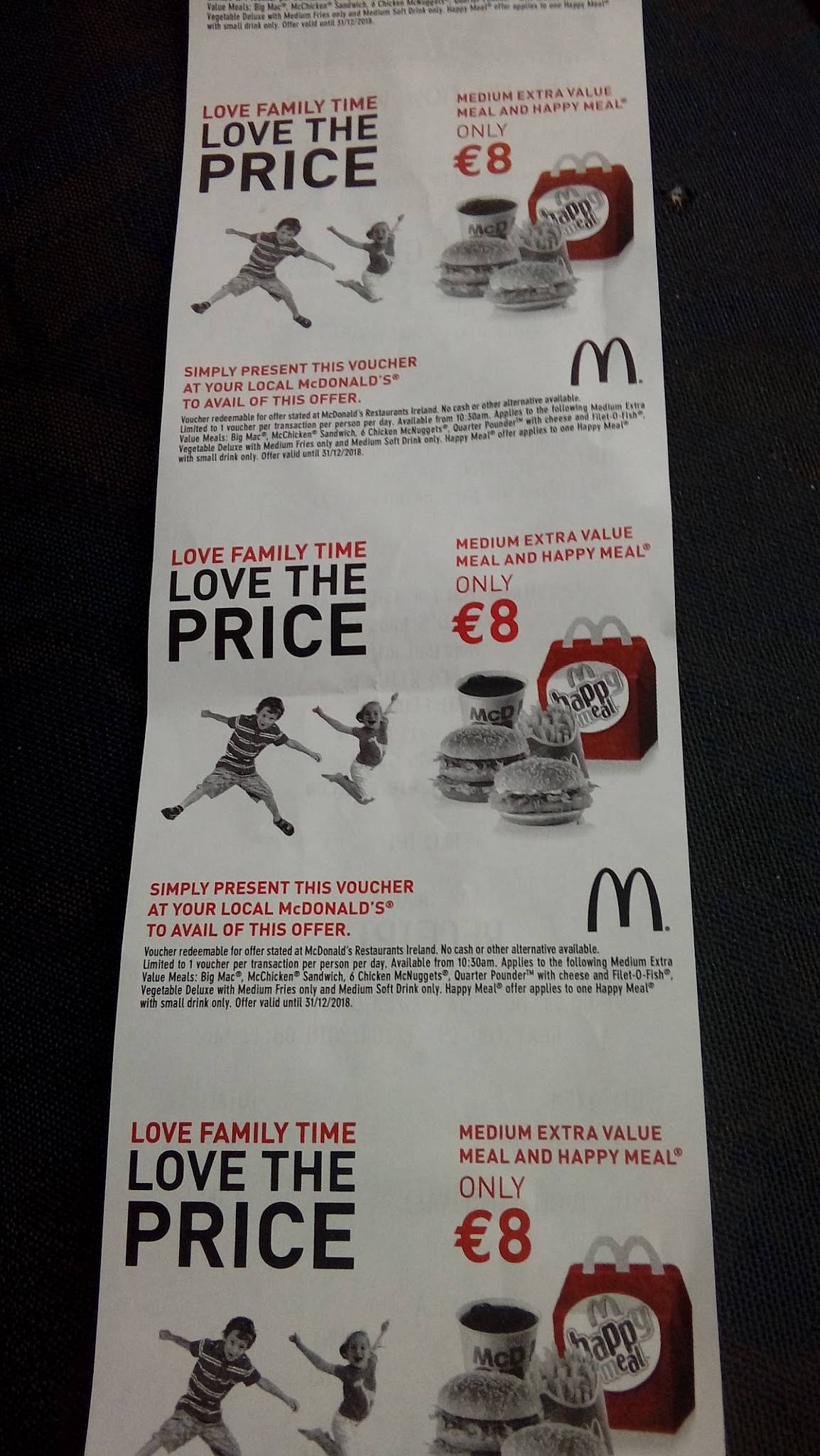 Carta del restaurante McDonald's, Naas, Monread Rd