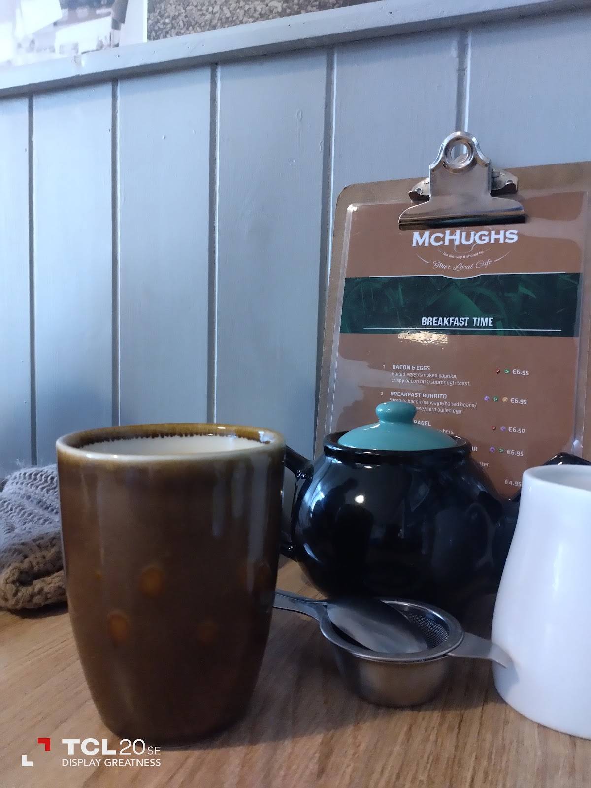 Menu at McHugh's Cafe, Ballinrobe, Glebe St