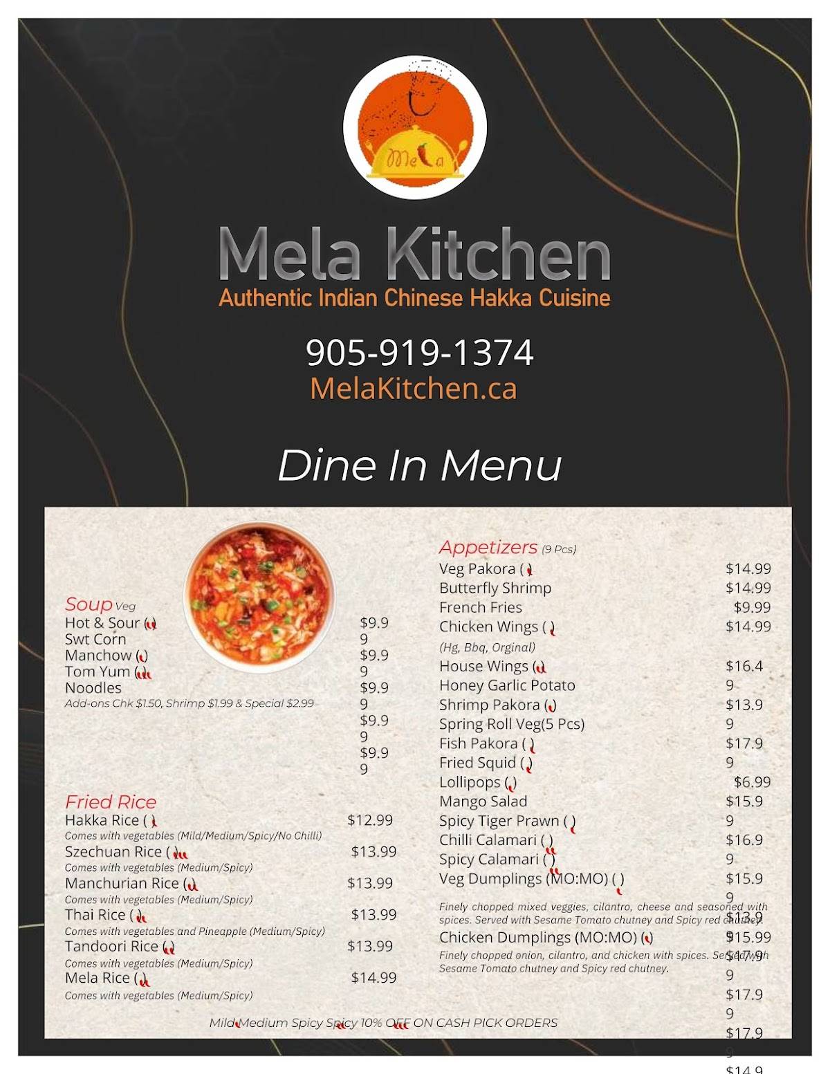 Menu at Mela Kitchen (Authentic Indian Chinese Hakka Cuisine ...