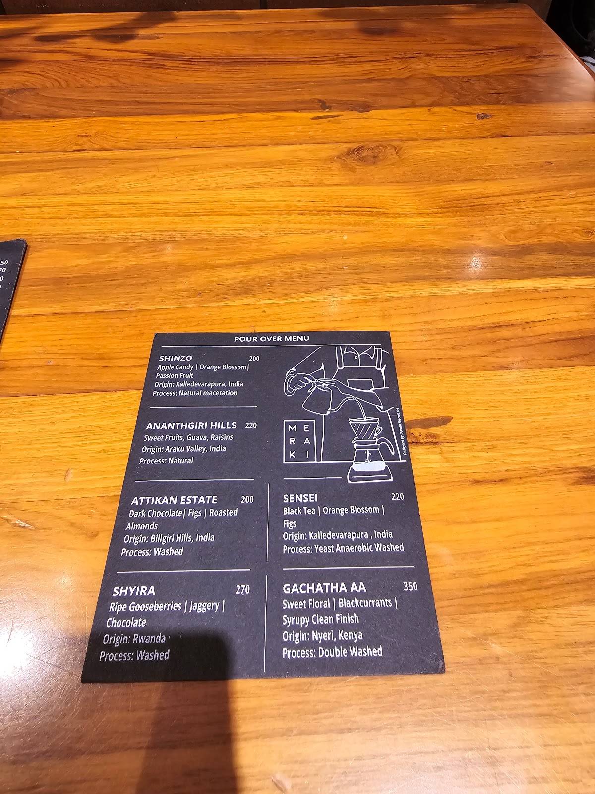 Menu at Meraki The Coffee House, Surat, 201