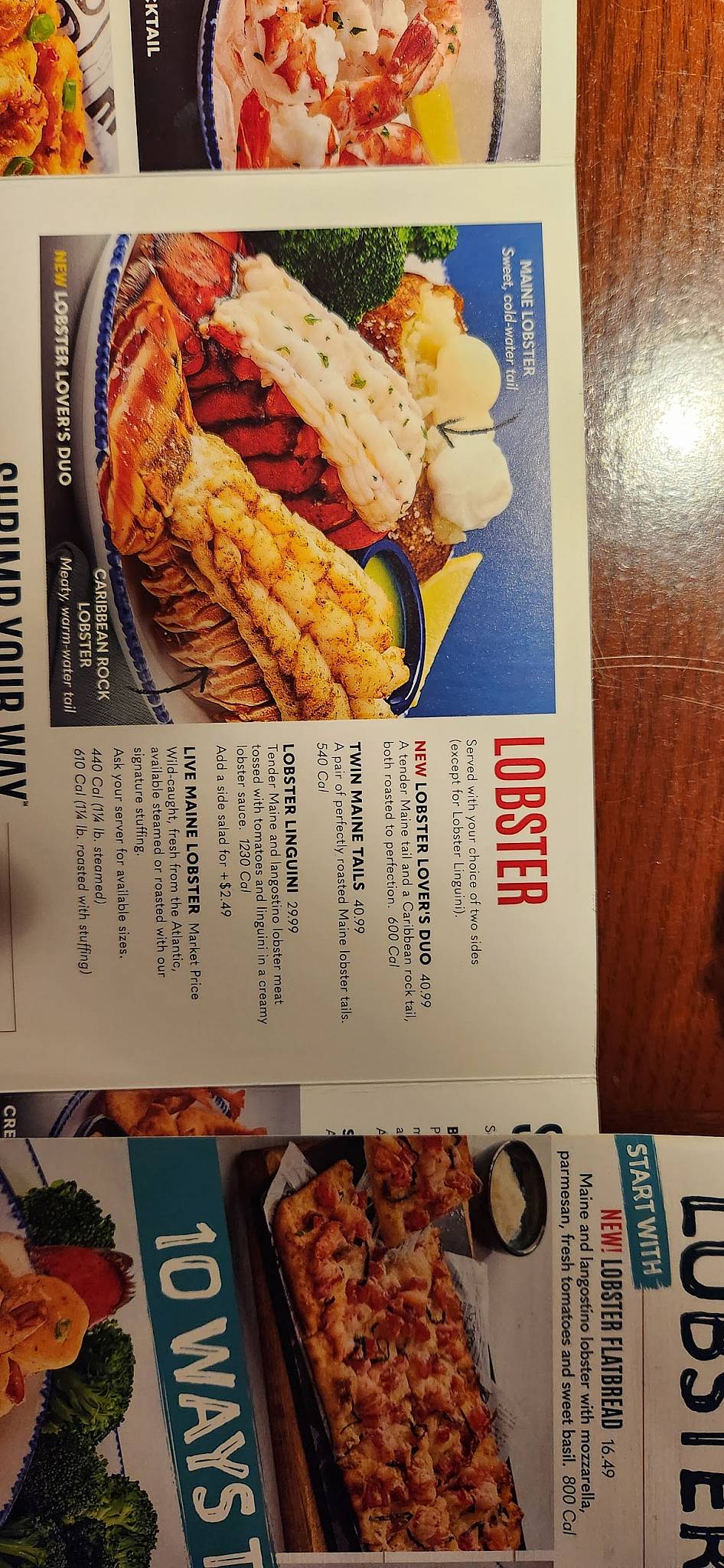 Menu at Red Lobster restaurant, Merrillville, E 82nd Ave