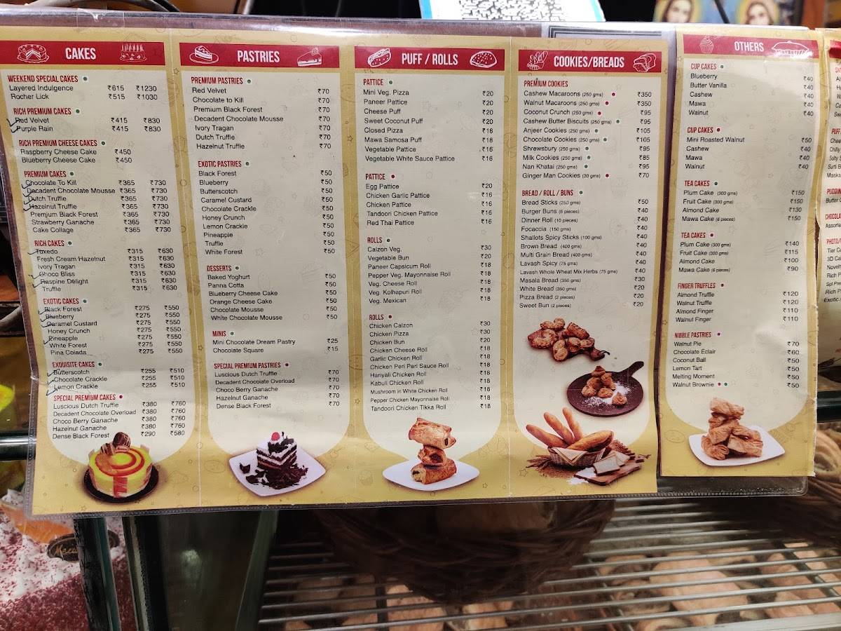 Menu at Merwans Cake Shop, Mumbai, Shop no. 5-6