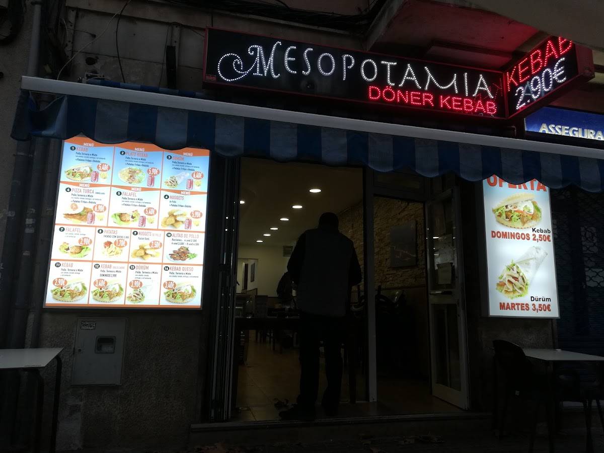 Carta del restaurante Mesopotamia Kebab, Palma del Mallorca, Carrer ...