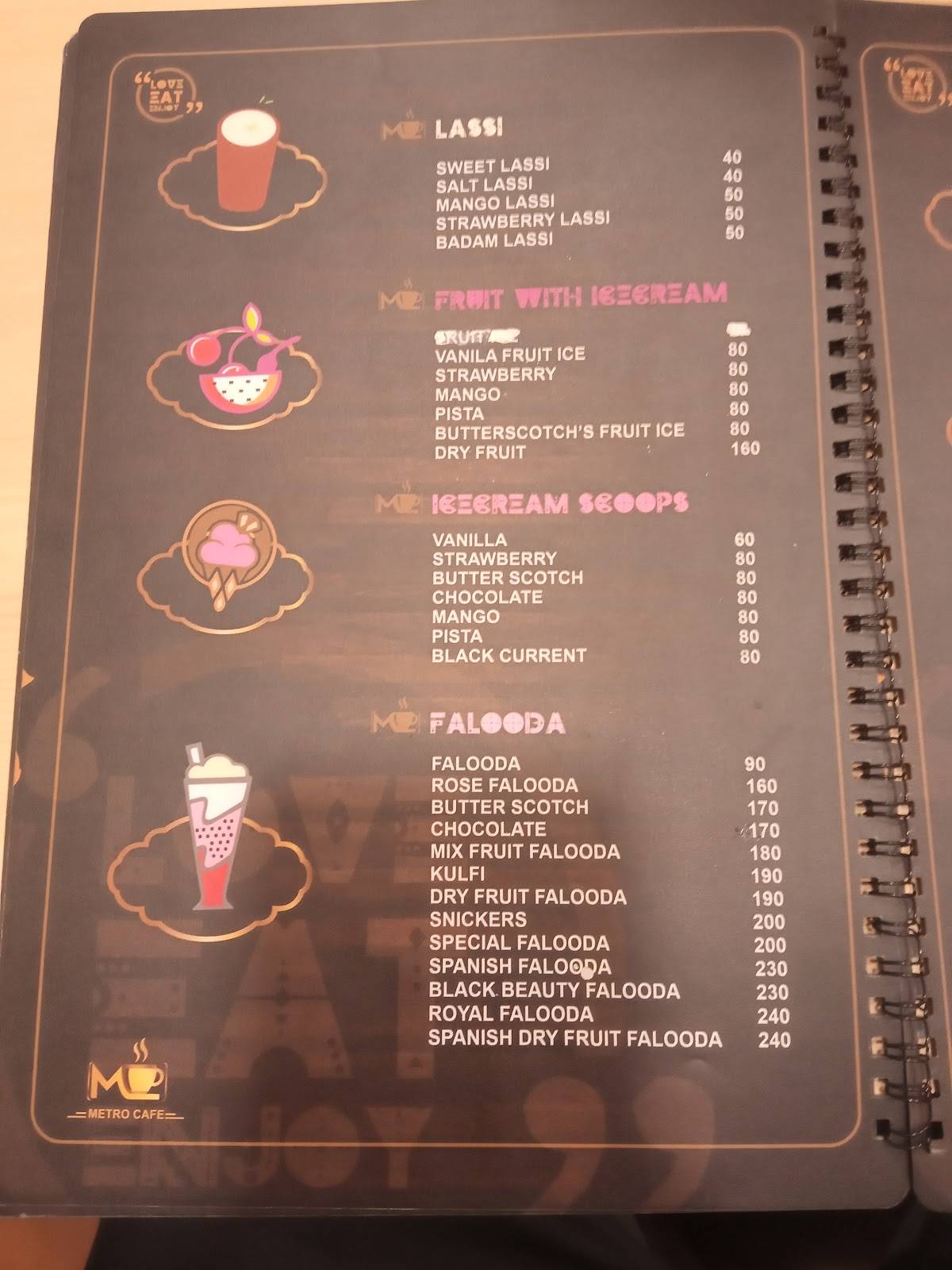 Menu at Metro Cafe Port Blair, Port Blair