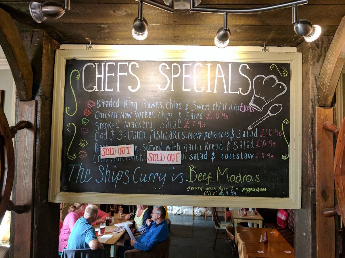 Menu at Ship Inn Pentewan pub & bar, Mevagissey, 31-33 W End
