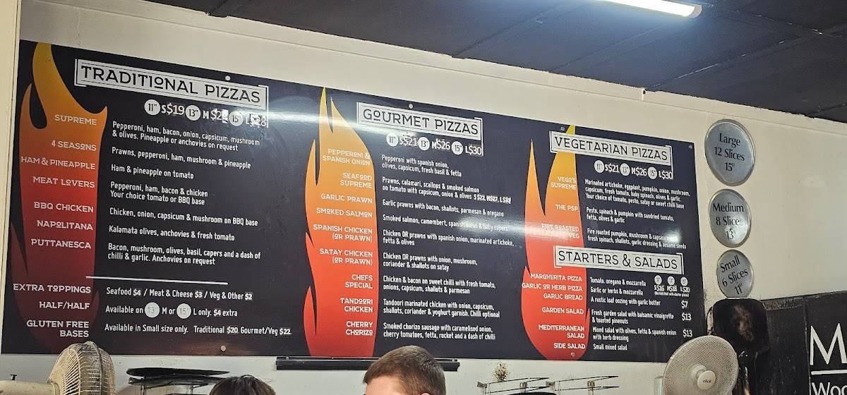 Menu at Milton Woodfire Pizza pizzeria, Milton