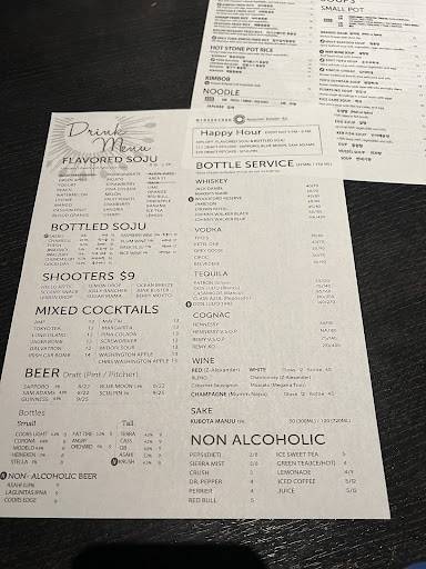 Menu at Min Sok Chon pub & bar, San Diego, Convoy St
