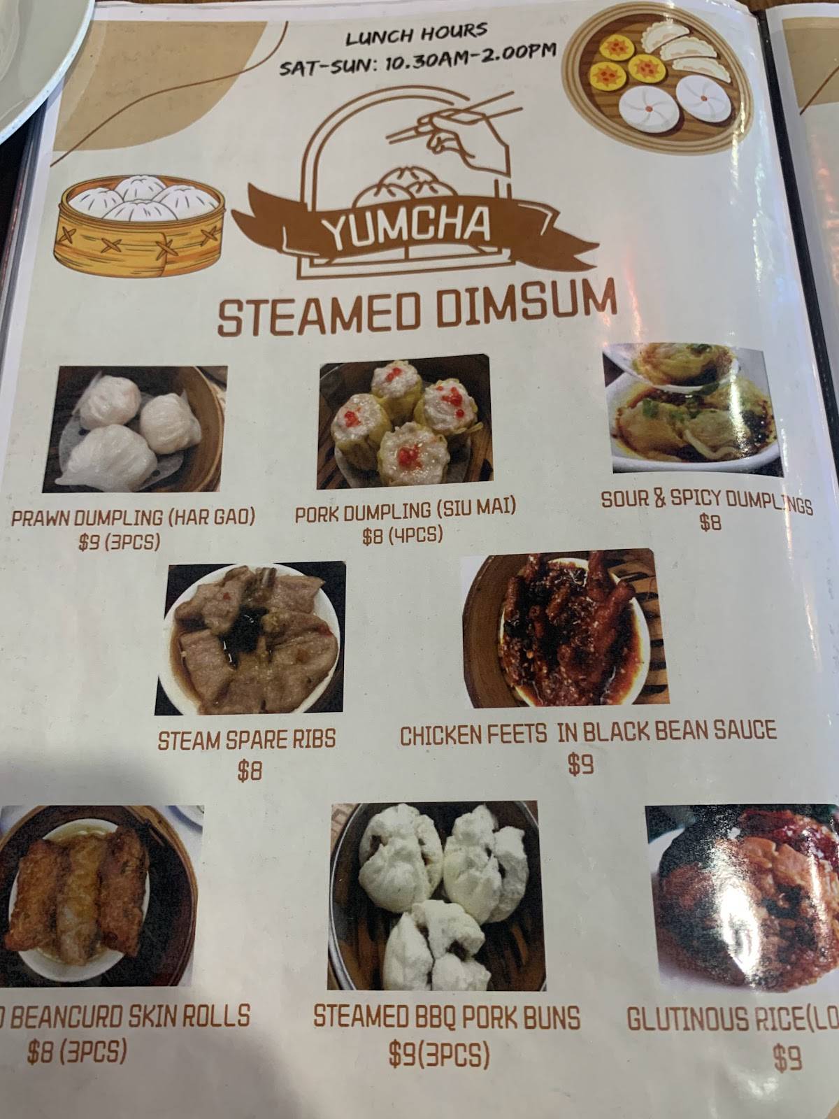 Menu at Ming's House restaurant, Townsville, 143 Duckworth St